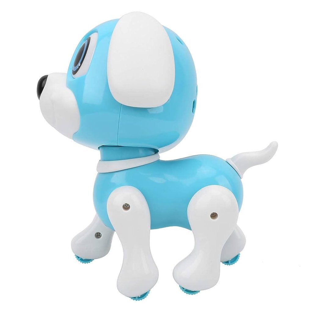 Robot Puppy Rick 20 cm + Licht en Geluid Blauw/Wit – Onlinehandelshuis