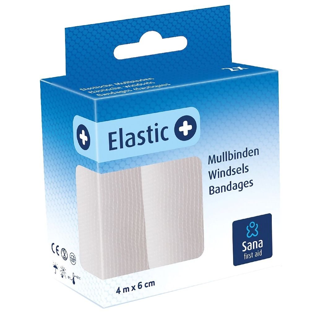 Sana First Aid Elastisch Windsel 400×6 cm 2 Stuks – Onlinehandelshuis
