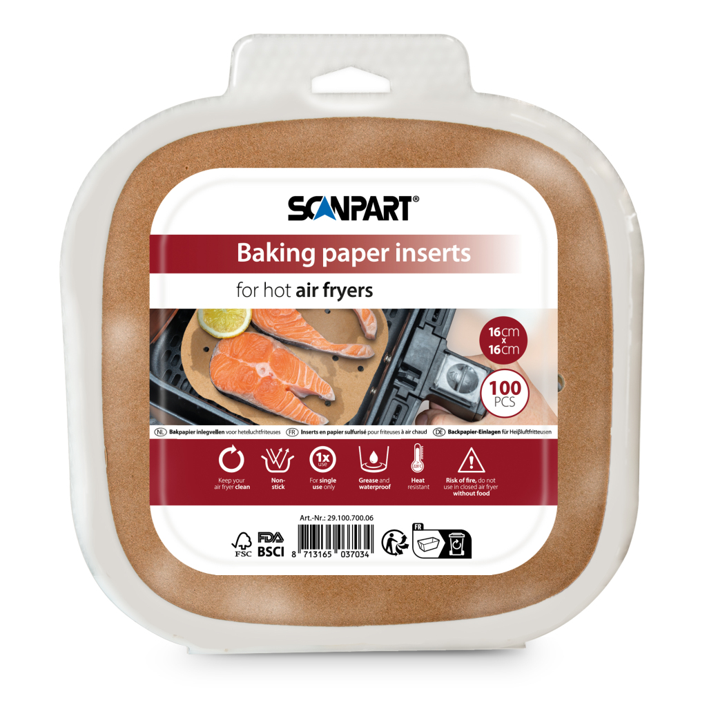 Scanpart Airfryer Filter 16×16 cm 100 Stuks – Onlinehandelshuis